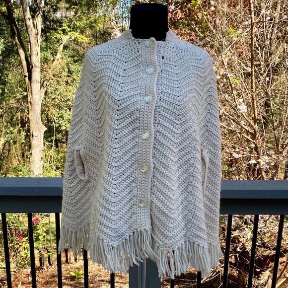 Vintage | Jackets & Coats | Vintage 6s 70s Fringe Cottagecore Mod ...